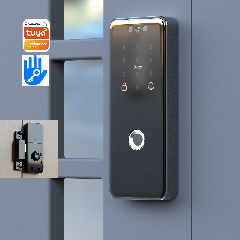 Face recognition smart rim lock